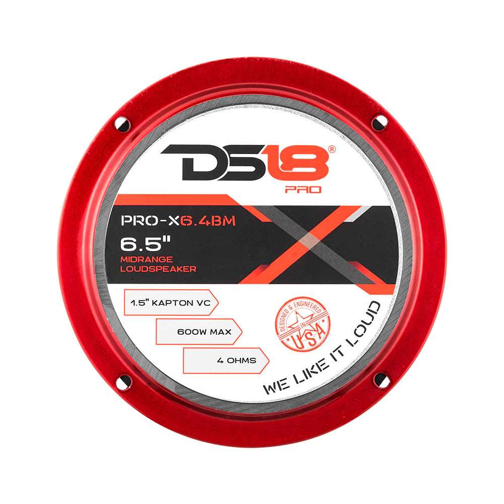 DS18 PRO X6 4BM 6 5 Bullet Mid range Loudspeaker 250 Watts RMS 500 ds18-pro-x6-4bm-6-5-bullet-mid-range-loudspeaker-250-watts-rms-500